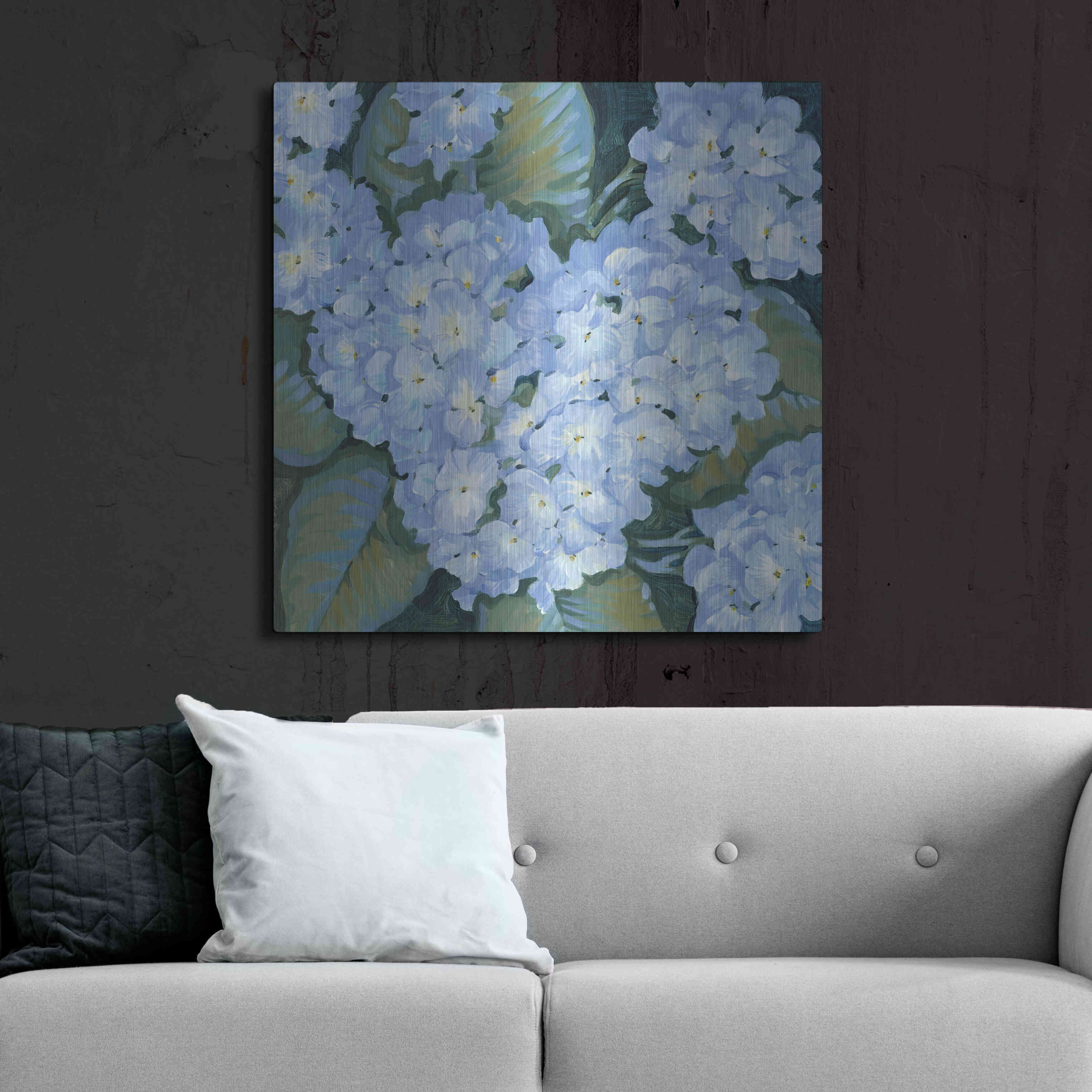 Luxe Metal Art 'Blue Hydrangeas II' By Tim O'Toole " Luxe Metal Art 'Blue Hydrangeas II' By Tim ...